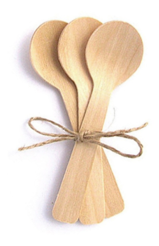 Mini Colher de Madeira - Comprar em Papel e Confete