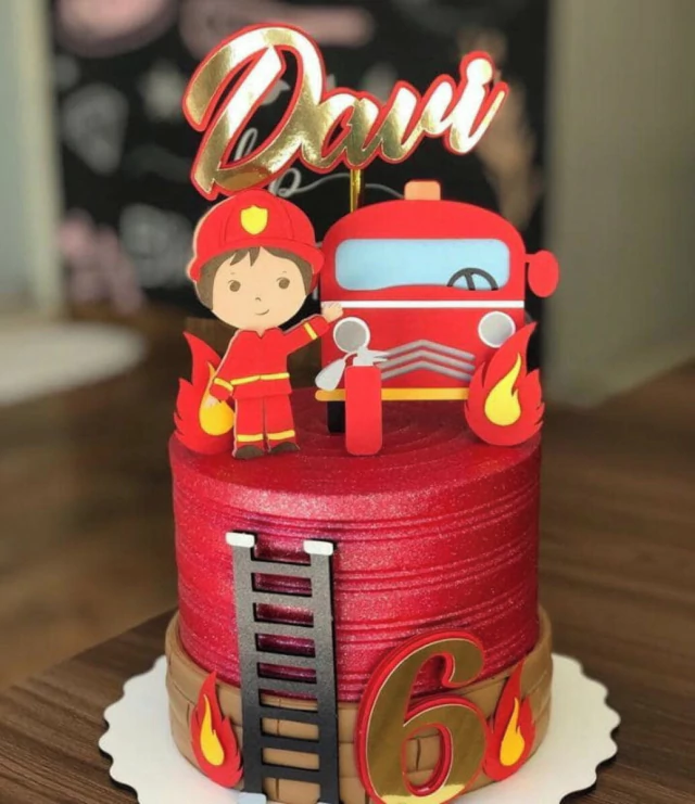 ARQUIVO DE CORTE TOPO DE BOLO BOMBEIRO EM CAMADAS