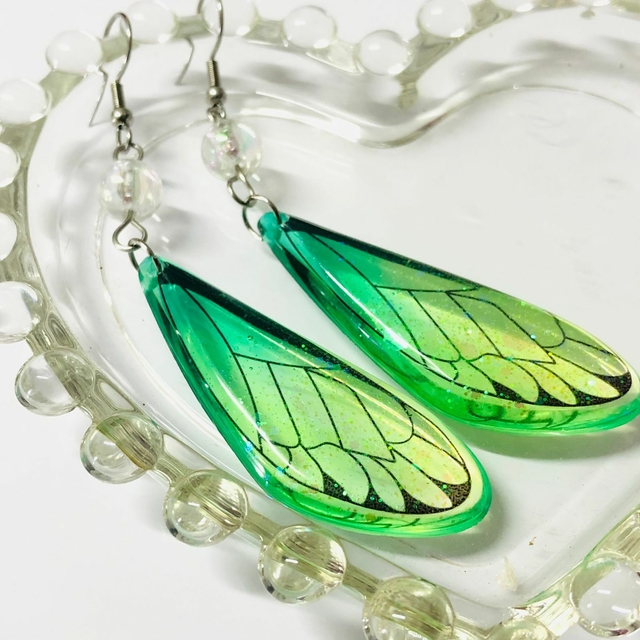 Brinco Asas de Libélula - Verde - Comprar em Merune