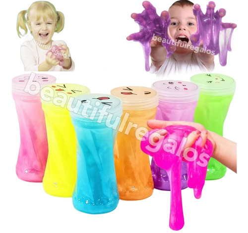 Masa Slime Moco Hielo Antiestrés Glitter Para Niños Adultos