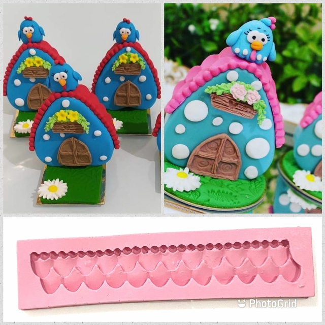 MS126 MOLDE BABADO TELHADO 12CM - Daliane Reinaldo Loja