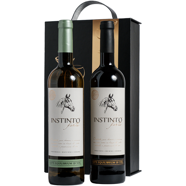 Kit Vinho Instinto com 2 garrafas. Caixa Personalizada