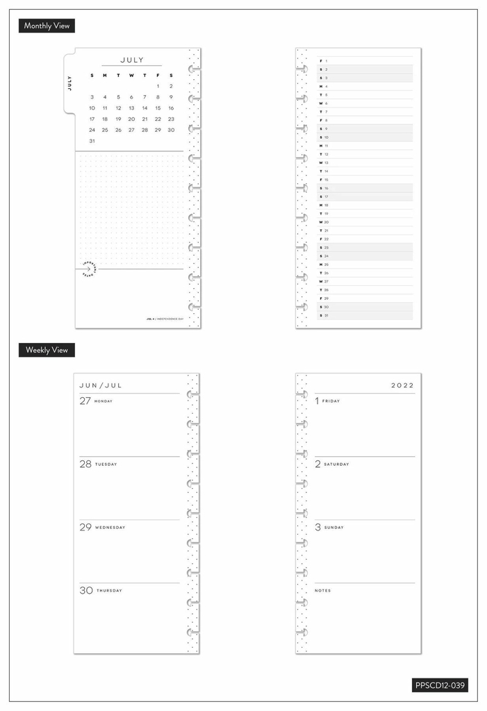 Skinny Classic Planner 2022/2023 - Radiate - 12 Meses - The Happy Planner