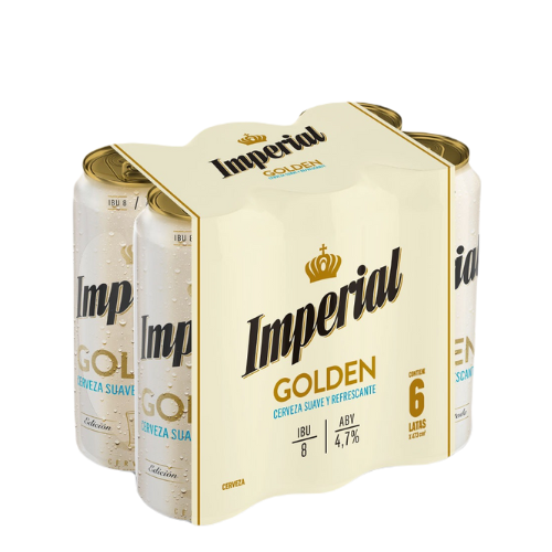 SIX PACK IMPERIAL GOLDEN 473ML - BRUT Tienda de Bebidas