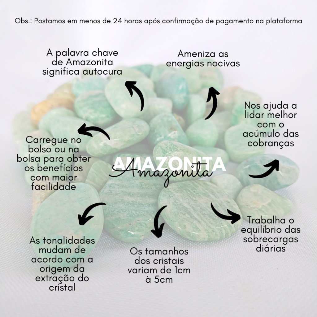 Pedra Amazonita Cristal Natural da Boa sorte