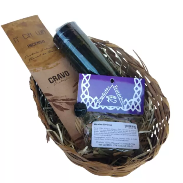 Kit Ritual da Proteção contra Olho Gordo com incenso, vela, banho