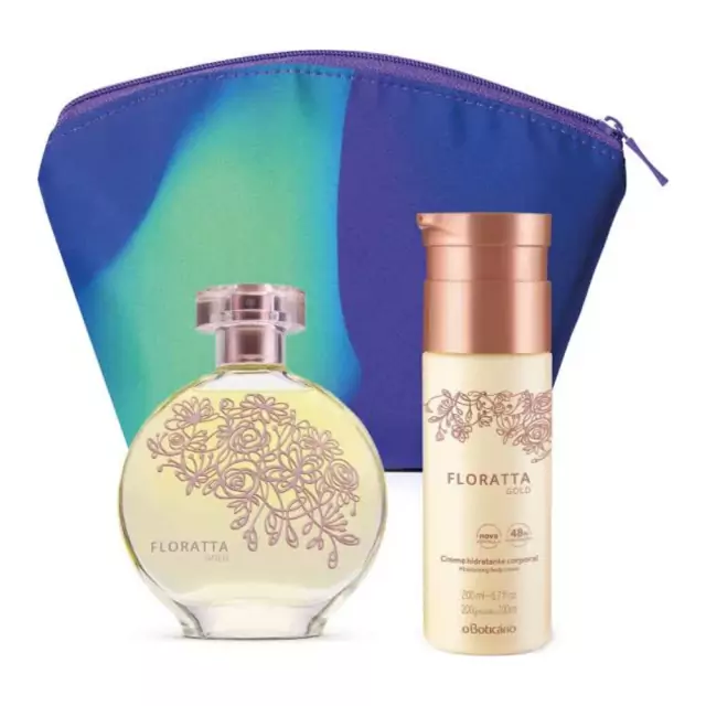 Presente Floratta Gold perfume + hidratante O Boticario