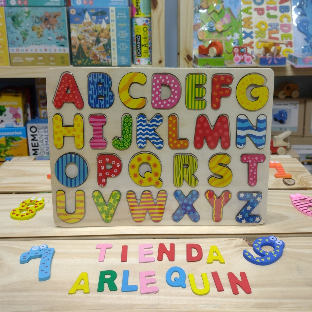 ABECEDARIO O NÚMEROS DE ENCASTRE - TIENDA ARLEQUIN