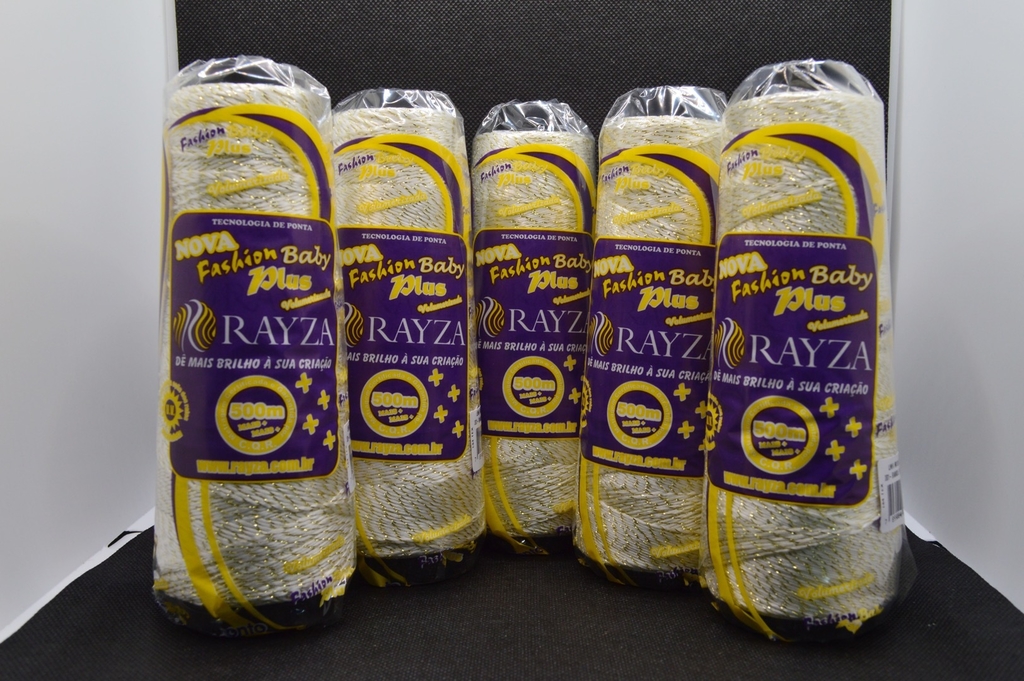 Linha RAYZA Fashion plus Ouro Baby Fina 244-Branca Ouro