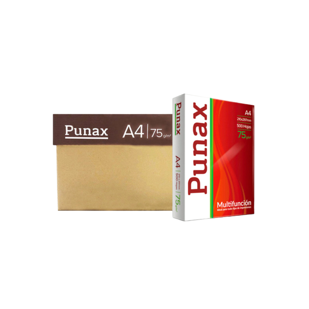RESMA A4 75GRS PUNAX X500 HOJAS CAJA X10 UNIDADES