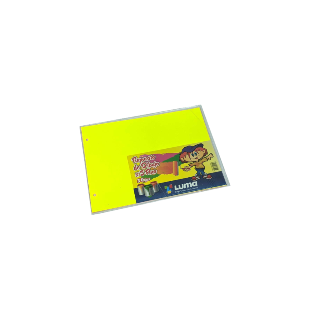 LUMA REPUESTO PAPEL DIBUJO N5 FLUO - CASAMAYO