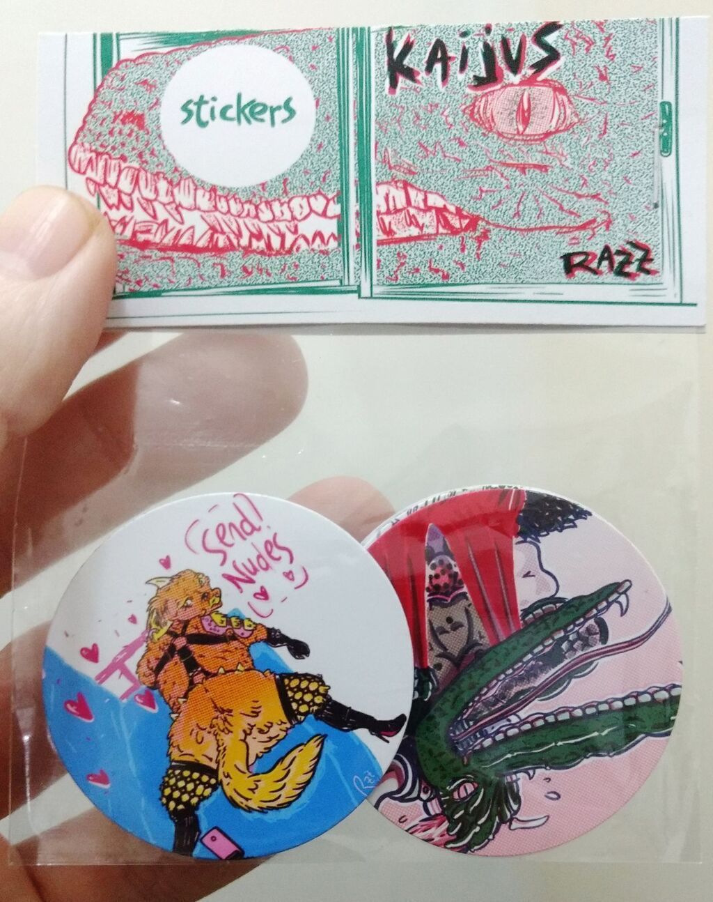 Pack de stickers KAIJUS Razz - Estudio Matraca