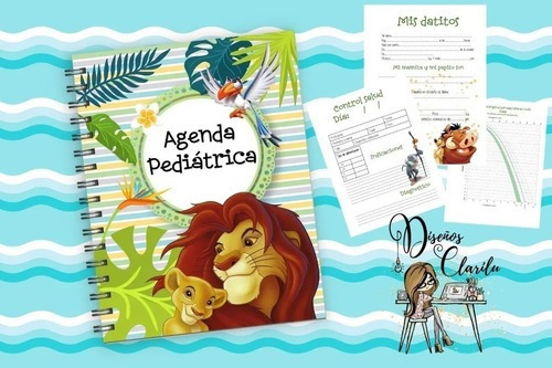 Kit Imprimible Agenda Cuaderno Pediátrico Editable x8 Agendas
