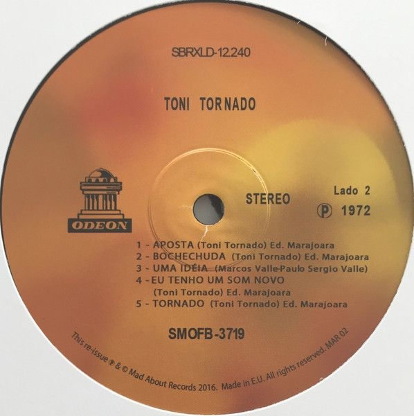 LP Toni Tornado - 1972 (2018) - Comprar em Rio Records