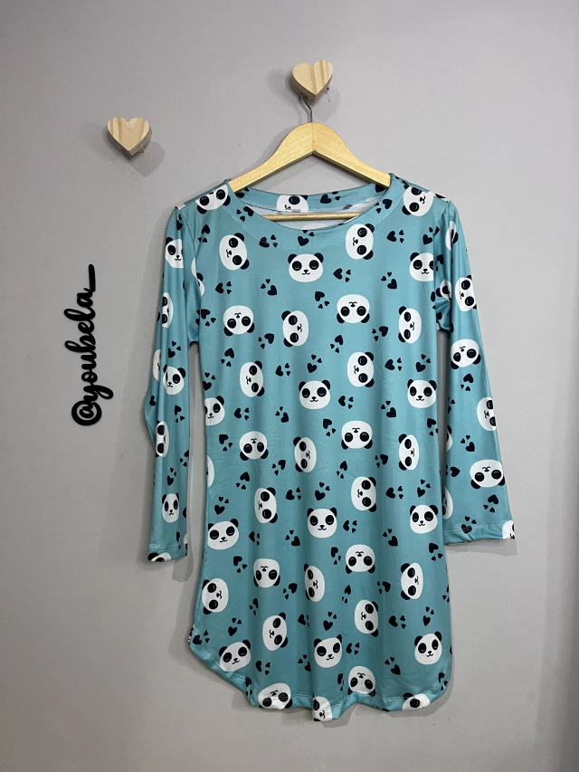 Camisola Duna - Panda Verde - You Bela Pijamas