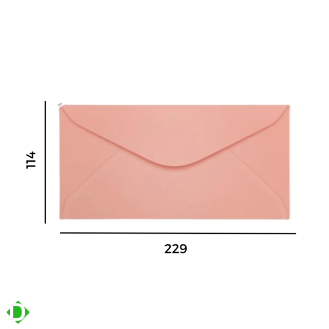ENVELOPE OFÍCIO 114X229 COLOR ROSA ( FIDJI ) C/100
