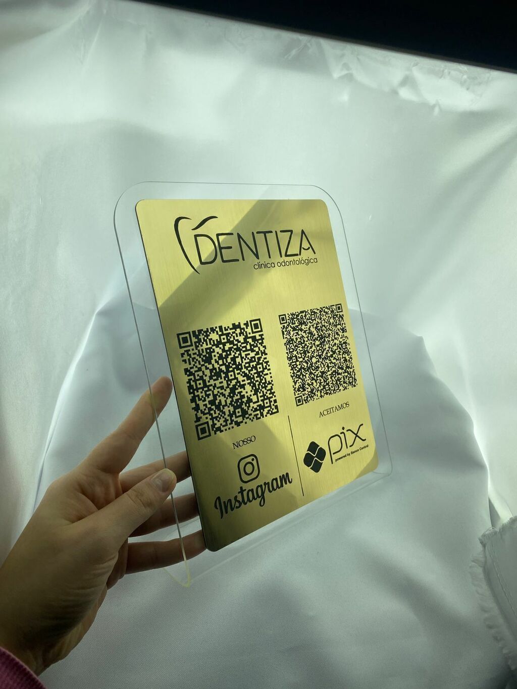 Placa Pix Personalizada - 2 QR CODES