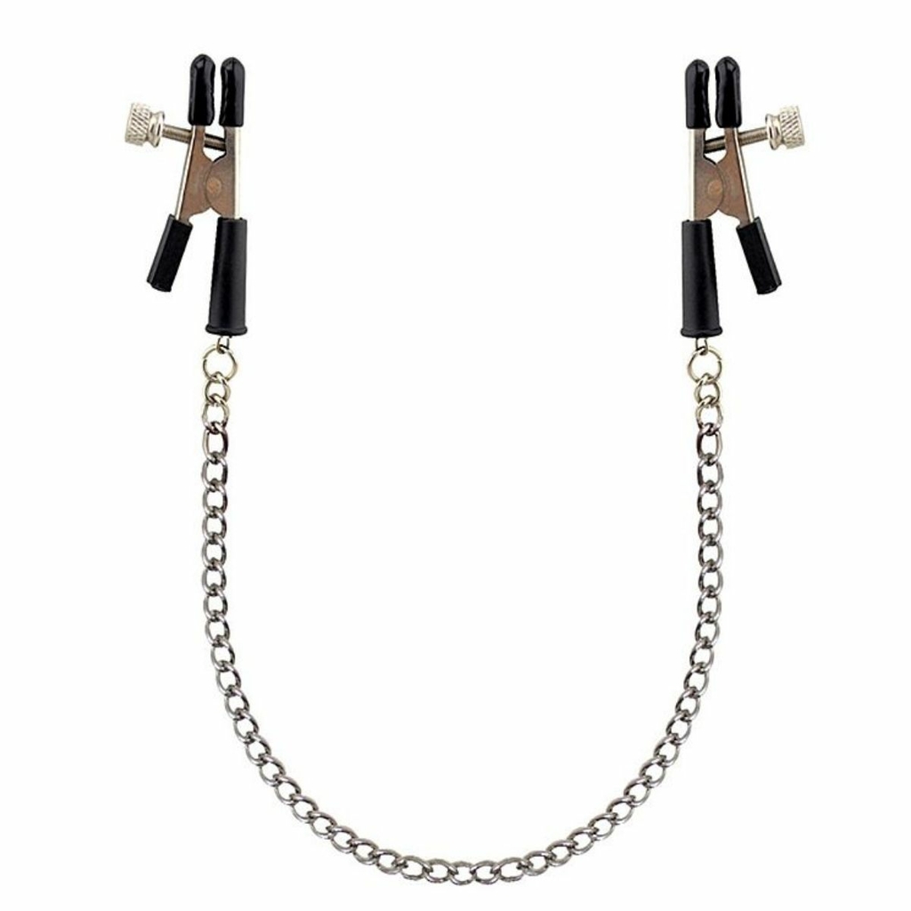 Grampo de Seios com Corrente Para Prender Mamilos Sensual BDSM