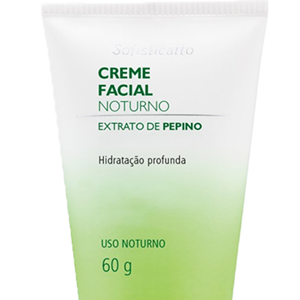 Creme Facial Noturno Extrato de Pepino Hidratação Intensa - Enaltece