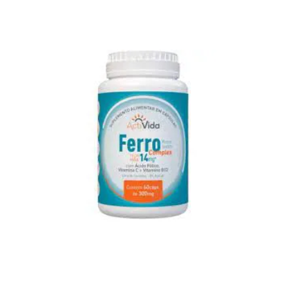 Ferro Complex Activida com Vitaminas - 300mg 60 Cápsulas