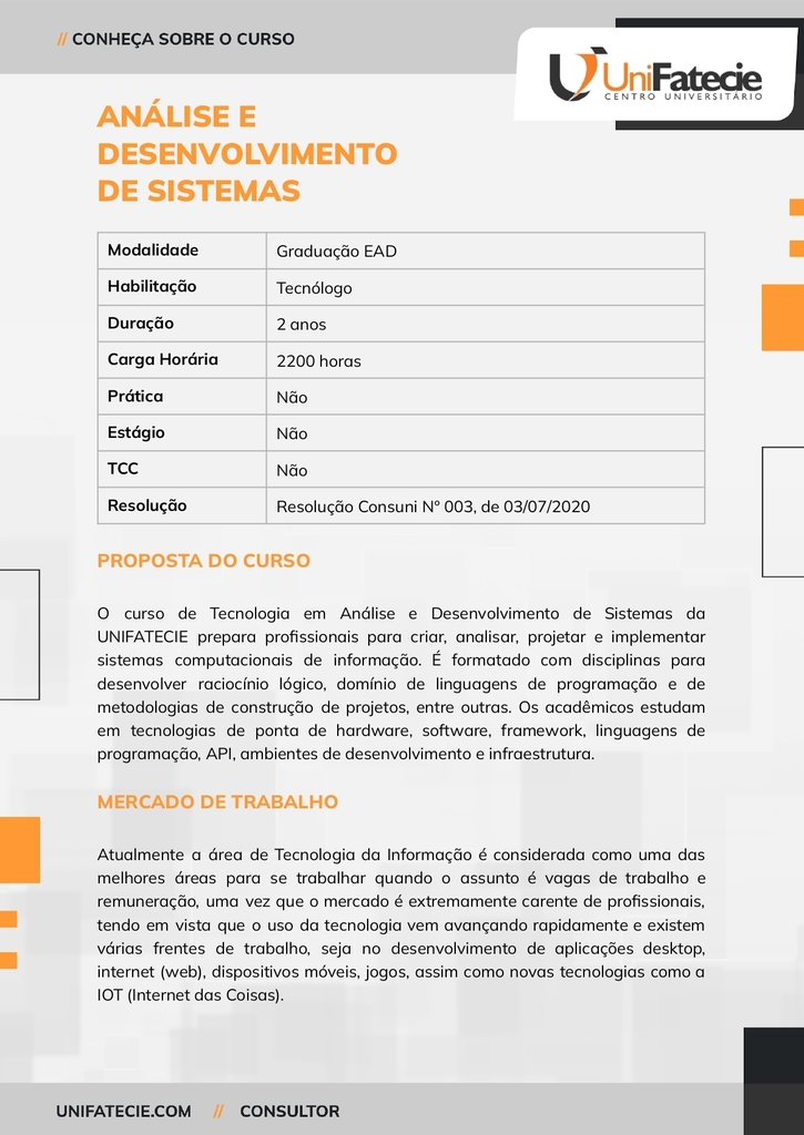 Análise e Desenvolvimento de Sistemas - IPEB