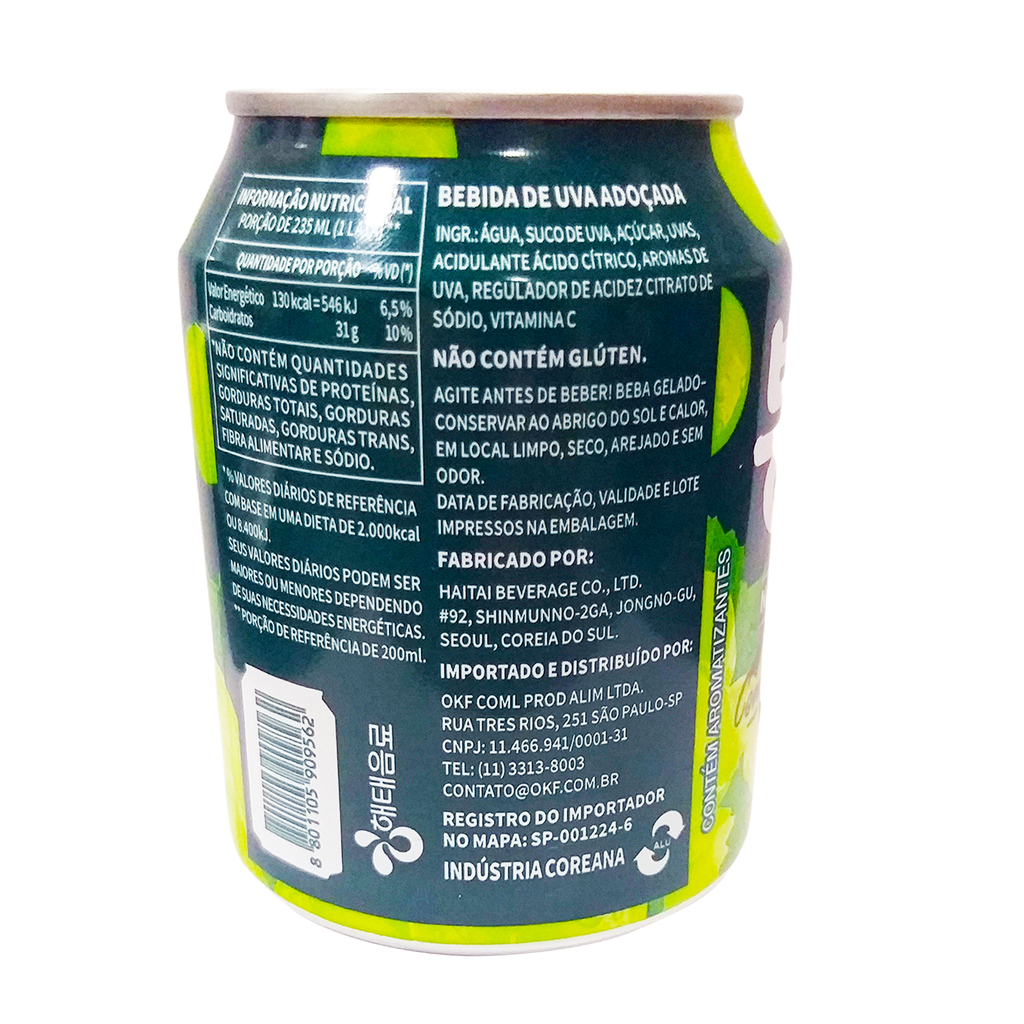 Suco Coreano c/ Pedaços de Uva Bonbon 235ml