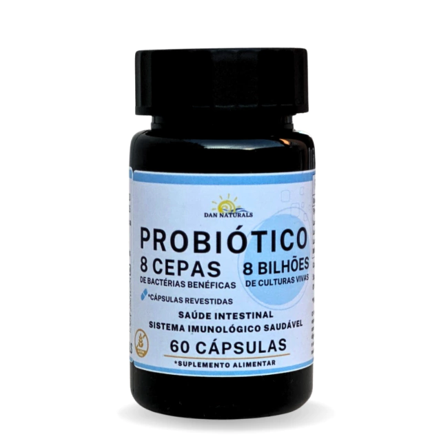 Probiótico 8 Cepas Com 8 Bilhões De Culturas Vivas 60 Capsulas revestidas