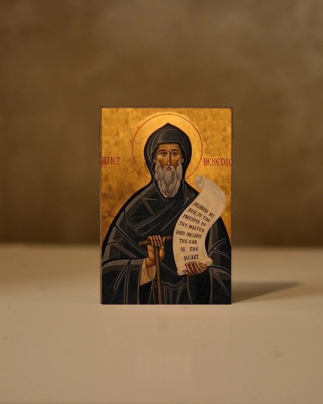 Ícone de São Bento de Artigos Religiosos Católico