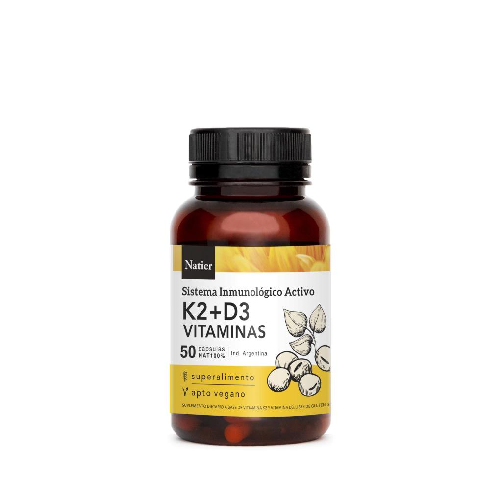 K2 + D3 Vitaminas x 50 Caps Natier - Tiendas EatWell