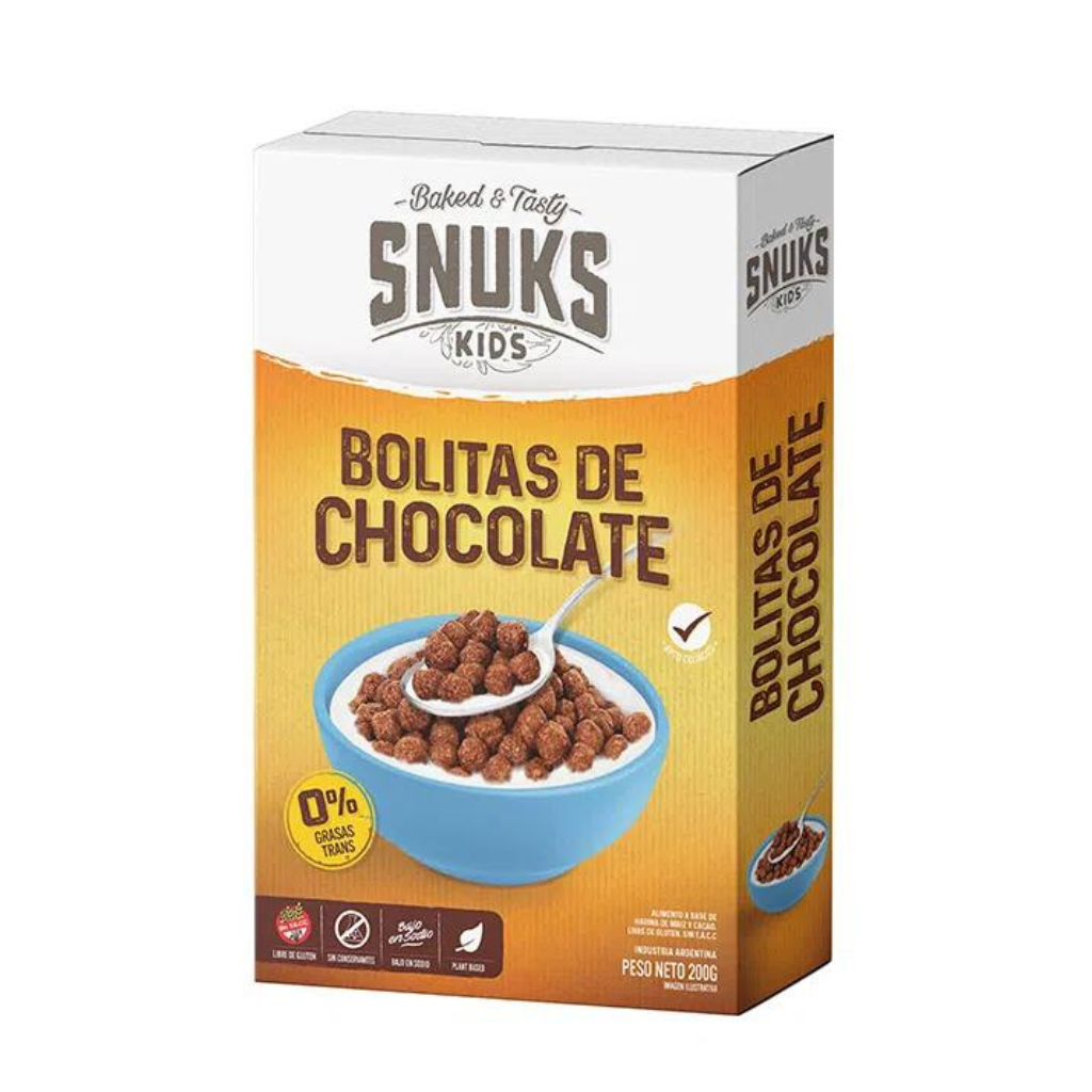 Bolitas de Chocolate s/TACC x200g Snuks