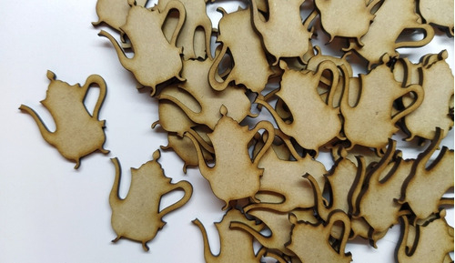 30 Teteras 4cm Fibrofacil Mdf Modelo 1 Madera Para Pintar