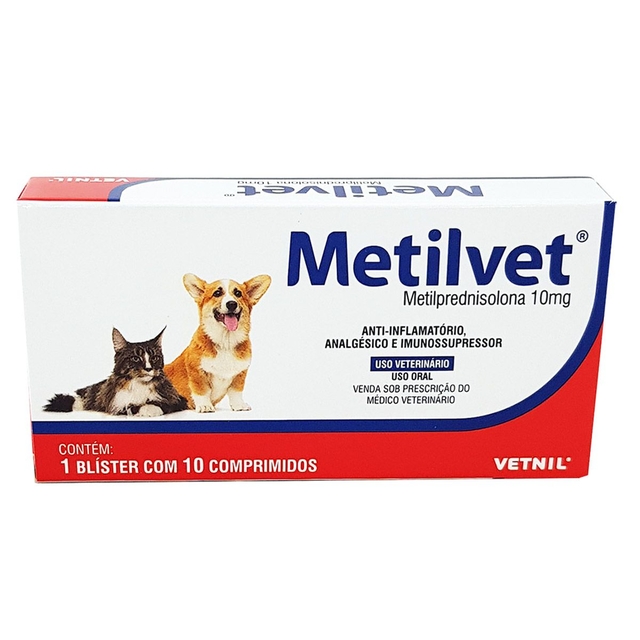Compre MetilVet Metilprednisolona caes e gatos na Farmacia de Bicho