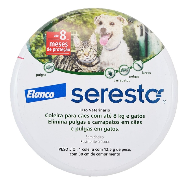 Compre Coleira Seresto Original para Cães e Gatos até 8kg Elanco Bay