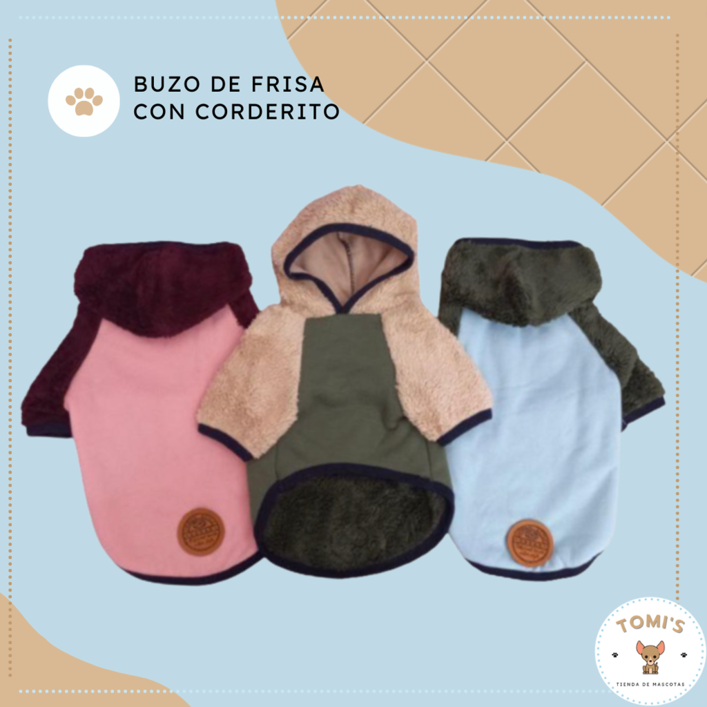 Buzo de frisa con corderito - Tomi's Tienda de Mascotas