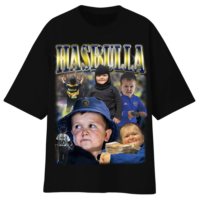 Remera oversize estampada Hasbulla Bostero