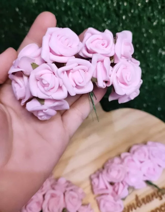 Mini Rosas EVA - Rosa BB - Festas e Lembranças