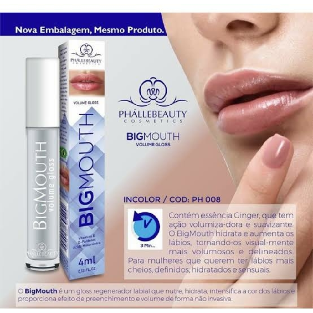 GLOSS VOLUME LABIAL BIG MOUTH INCOLOR 4ML - PHALLEBEAUTY - GLOSS LABIAL