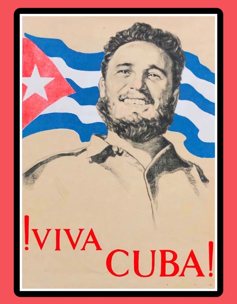Poster Sovietico de apoio a Cuba. - Soviet Prop