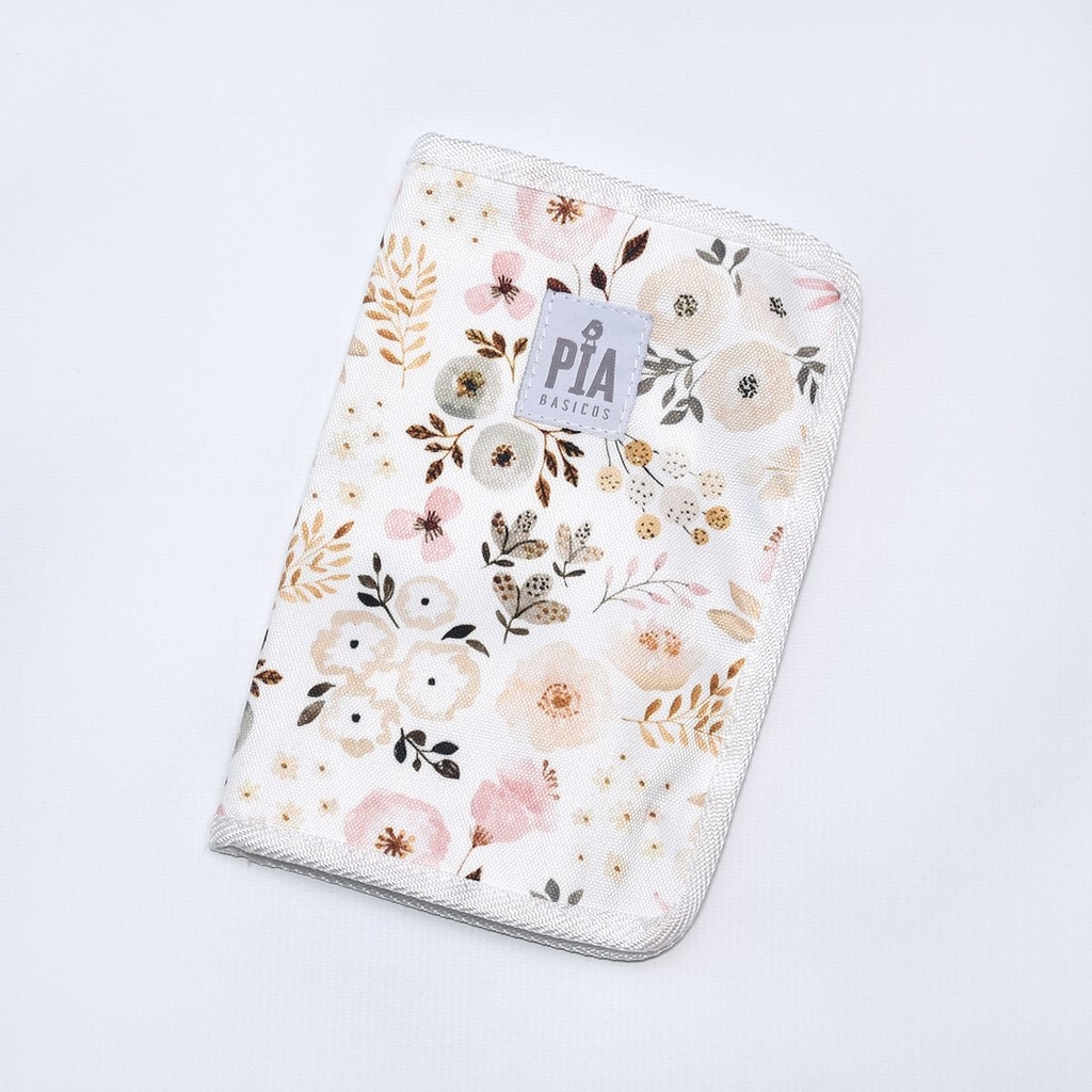 Portadocumento Flores Boho Rosa