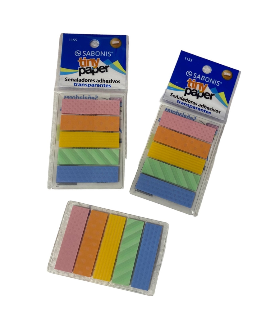 POSTICK SEÑALADORES ADHESIVOS TRANSPARENTES TINY PAPER C.100 5 COLORES ...