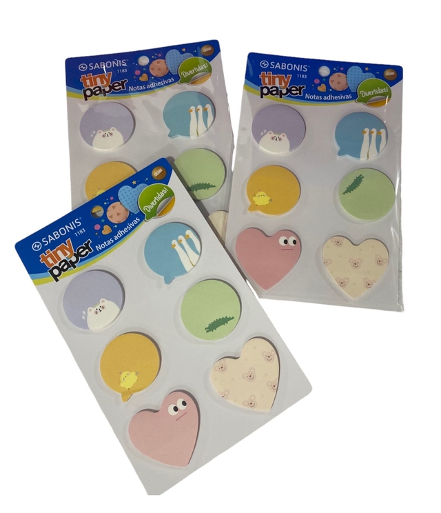 POSTICK NOTAS ADHESIVAS C.120 HOJAS 6 FIGURAS MOD.1183 SABONIS