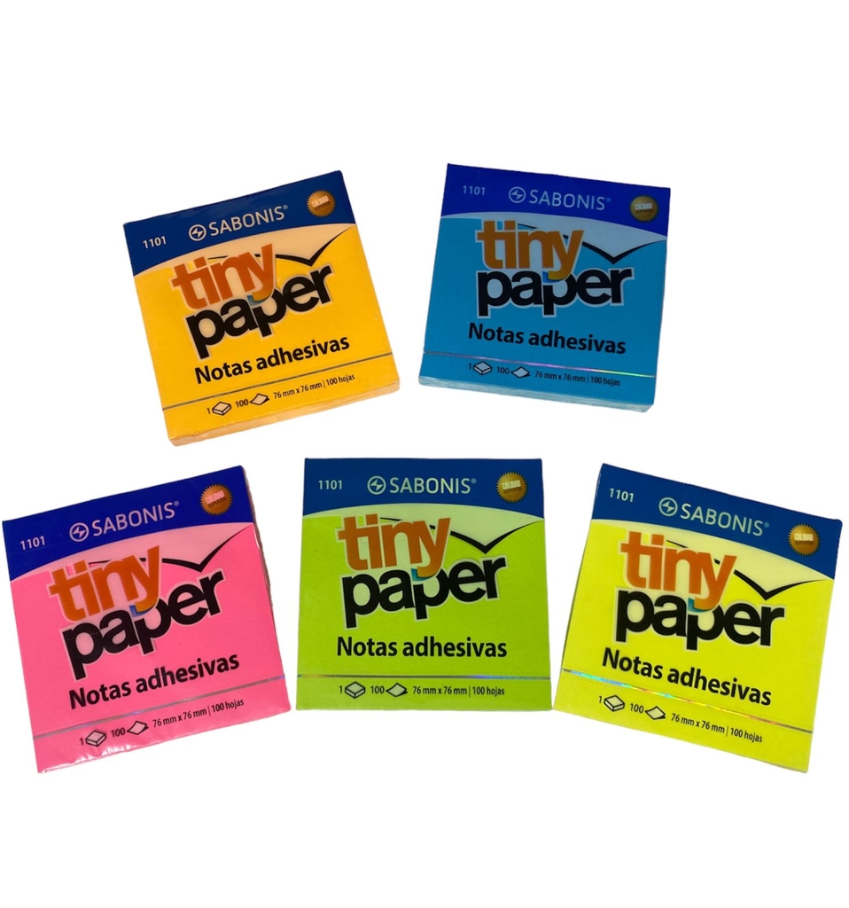 POSTICK NOTAS ADHESIVAS TINY PAPER C.100 HOJAS MOD. 1101 SABONIS