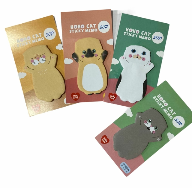 NOTAS ADHESIVAS HOHO CAT INDRA MOD. WJ-077 MODELOS VARIADOS