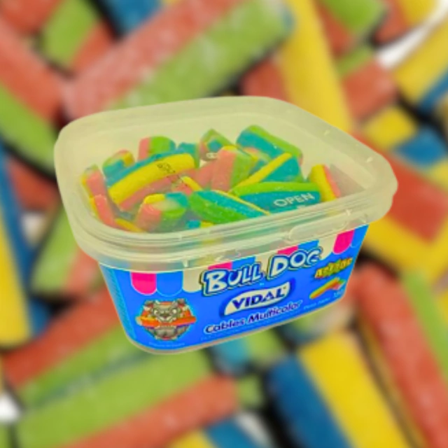 Gomitas Regaliz Cables Bulldog Multicolor Acidos