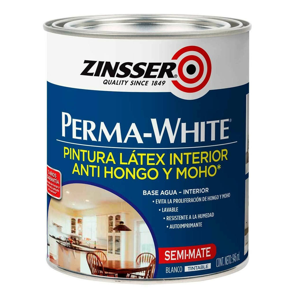 Pinturas Látex Perma-White Interior - Acabado Semi Mate