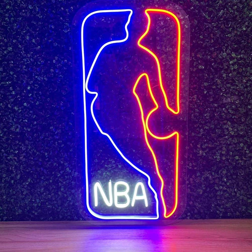 Luminária Painel Neon Led - Nba Basquete 75x54cm
