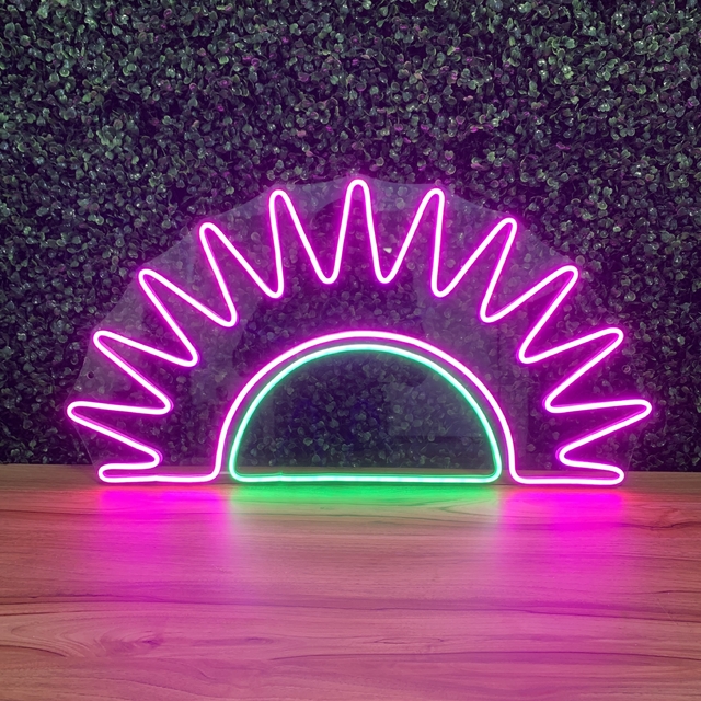 Luminária Painel Neon Led - Sol 37x70cm