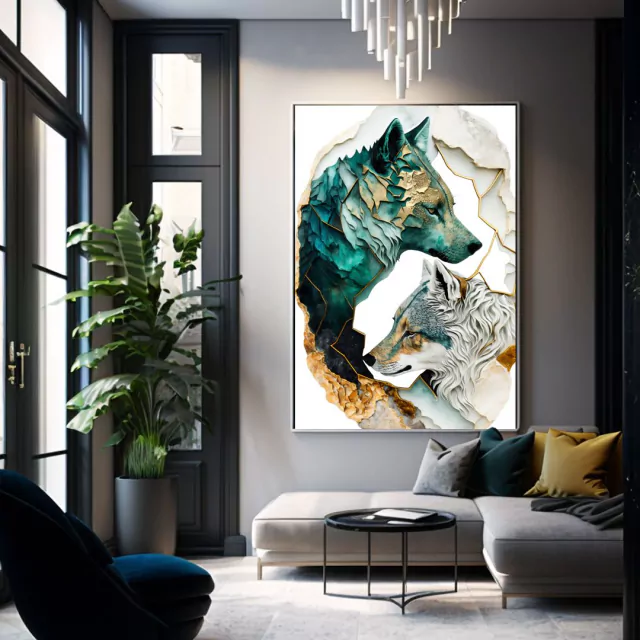 Quadro Lobos Marmore - Comprar em Decorartequadros