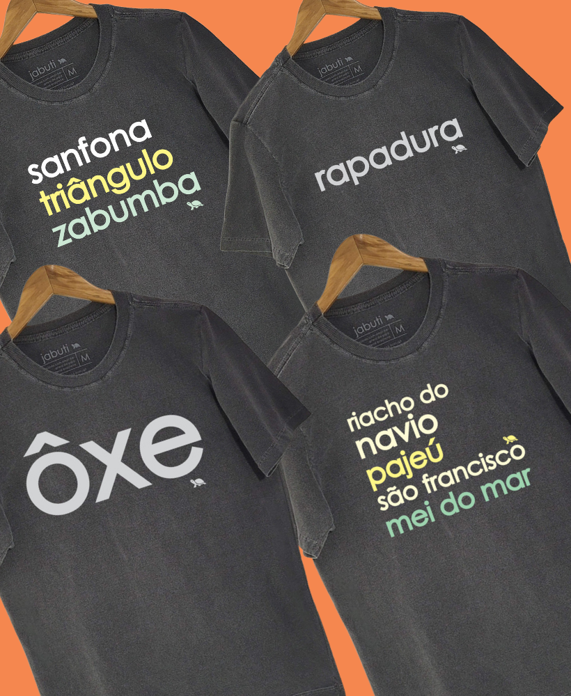 Jabuti, camisetas para apaixonados pelo Nordeste.