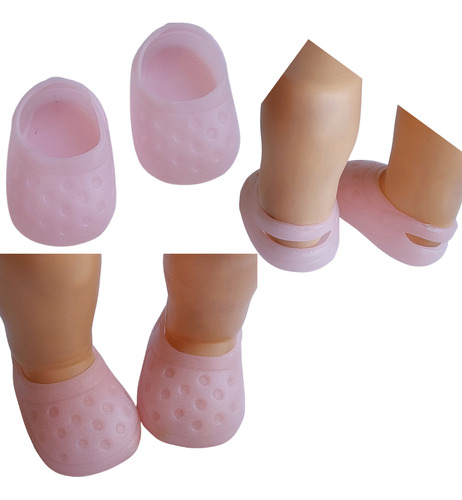 Sapatos Crocs Branco Boneca Baby Alive